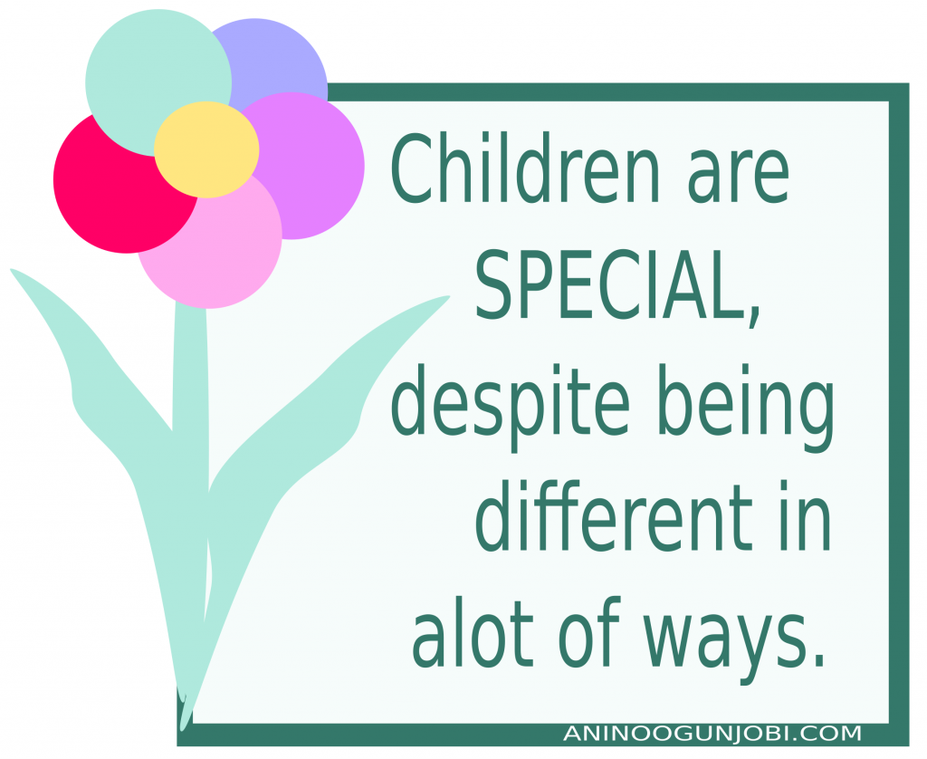 Positive words for Children: "Children are special" - Crafters Media