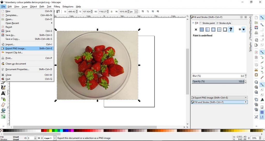 Day 19 of 30 days with Strawberry: Make a colour palette from the ...