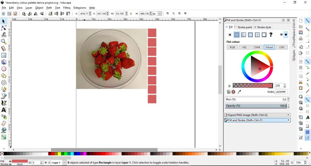 Day 19 of 30 days with Strawberry: Make a colour palette from the ...