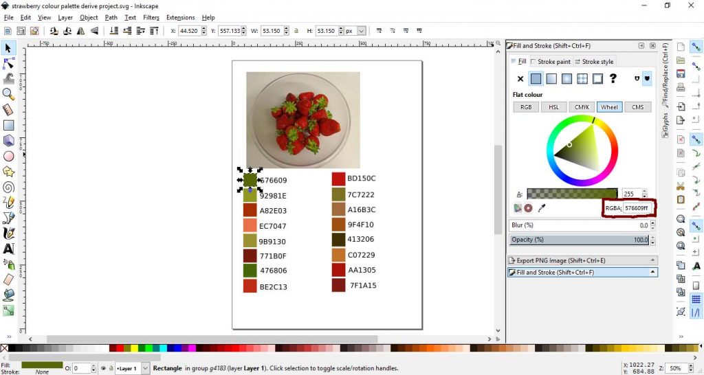 Day 19 of 30 days with Strawberry: Make a colour palette from the ...