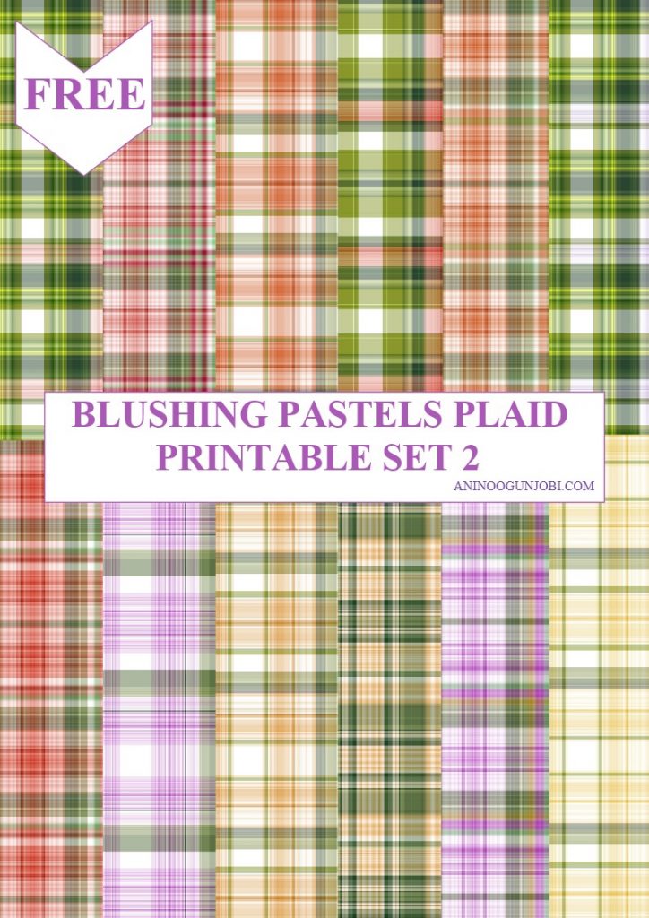 Free Printable- 30 Plaids Day 21: Blushing Pastels Plaid Printable Set ...