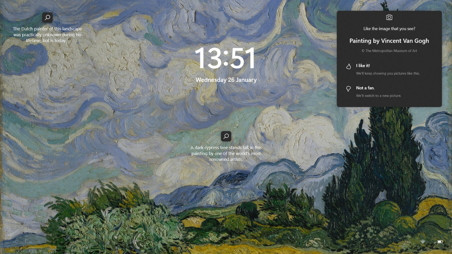 Screensaver / Lock Screen: 'Wheat Field with Cypresses' (1889), by ...
