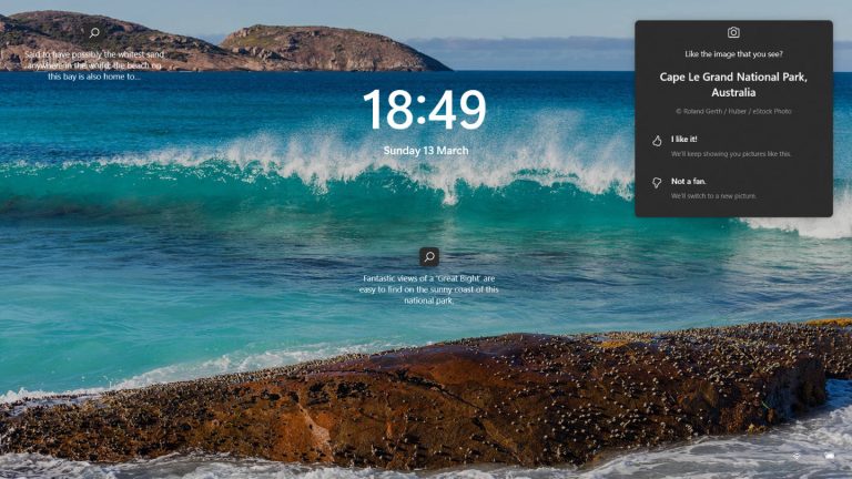 Screensaver / Lock Screen: Lucky Bay in Cape Le Grand National Park ...
